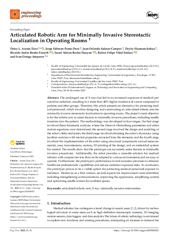 (PDF) Articulated Robotic Arm for Minimally Invasive Stereotactic ...