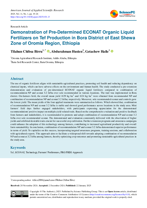 (PDF) Demonstration of Pre-Determined ECONAT Organic Liquid Fertilizers ...