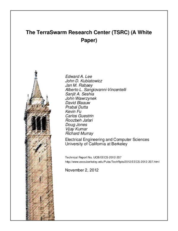 (PDF) The TerraSwarm Research Center (TSRC)(A White Paper)