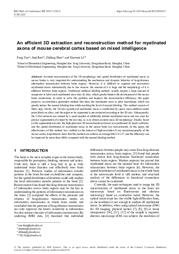(PDF) An efficient 3D extraction and reconstruction method for ...
