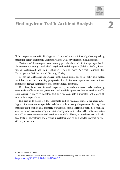 (PDF) Findings from Traffic Accident Analysis