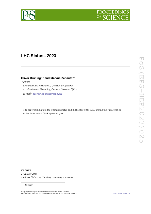 (PDF) LHC status