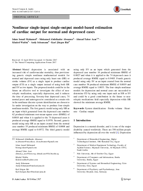 Pdf Nonlinear Single Input Single Output Model Based Estimation Of