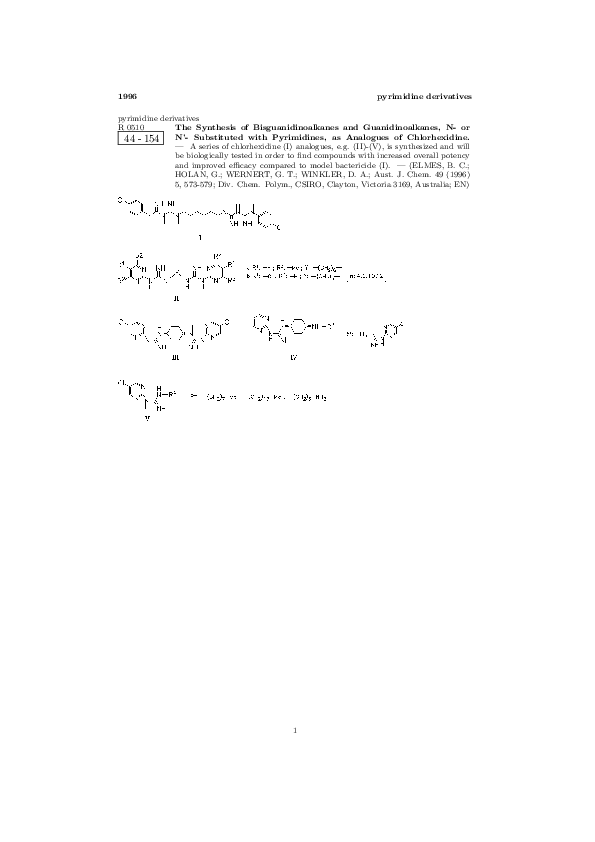 (PDF) ChemInform Abstract: The Synthesis of Bisguanidinoalkanes and ...
