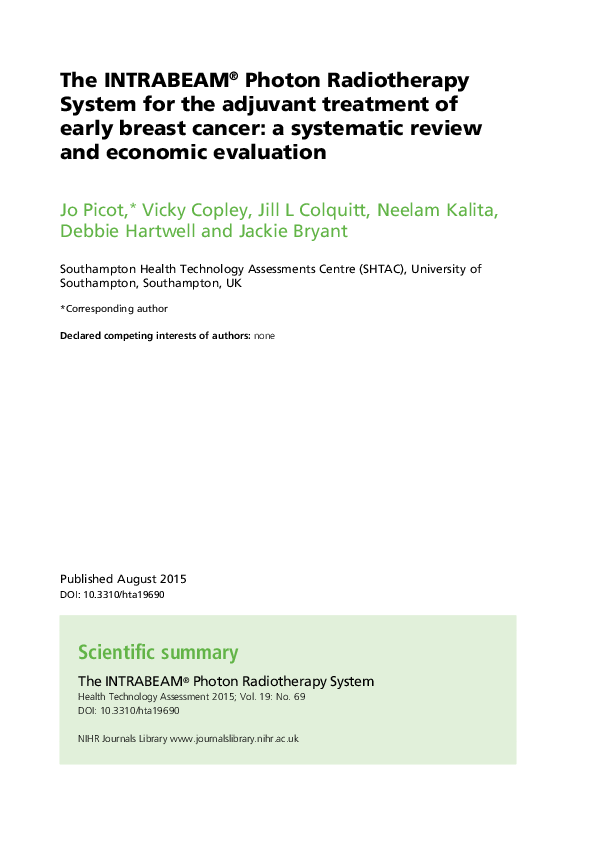 (PDF) The INTRABEAM® Photon Radiotherapy System for the adjuvant ...