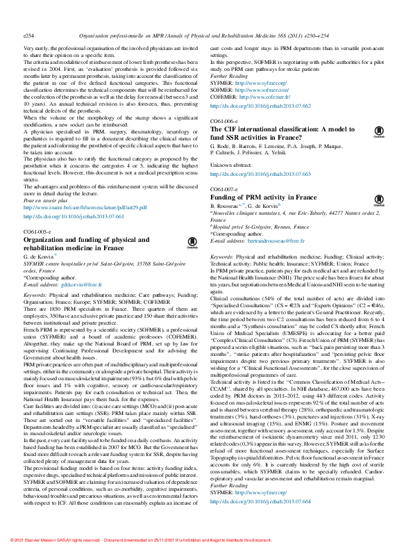 (PDF) The CIF international classification: A model to fund SSR ...