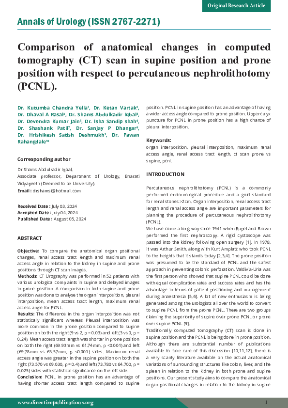 (PDF) Comparison of anatomical changes in computed tomography (CT) scan ...