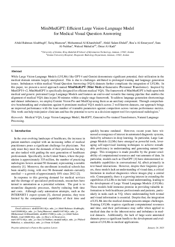 (PDF) MiniMedGPT: Efficient Large Vision-Language Model for Medical ...
