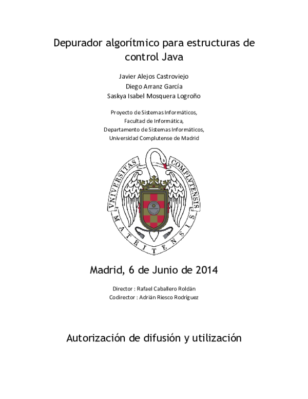 (PDF) Depurador algorítmico para estructuras de control Java
