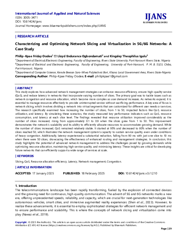 Pdf Characterizing And Optimizing Network Slicing And Virtualization In 5g6g Networks A Case