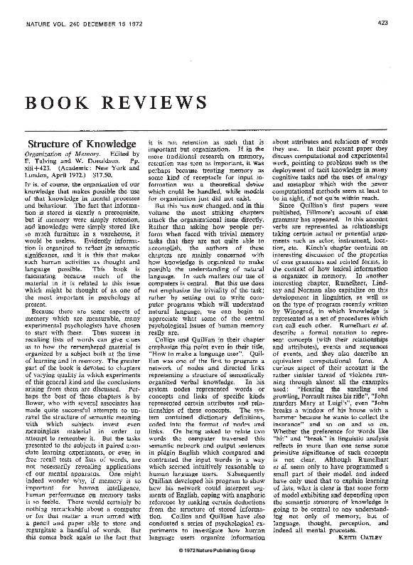 (PDF) Structure of Knowledge