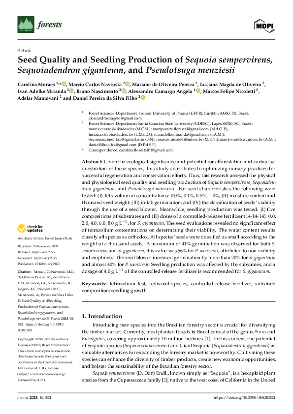 (PDF) Seed Quality and Seedling Production of Sequoia sempervirens ...