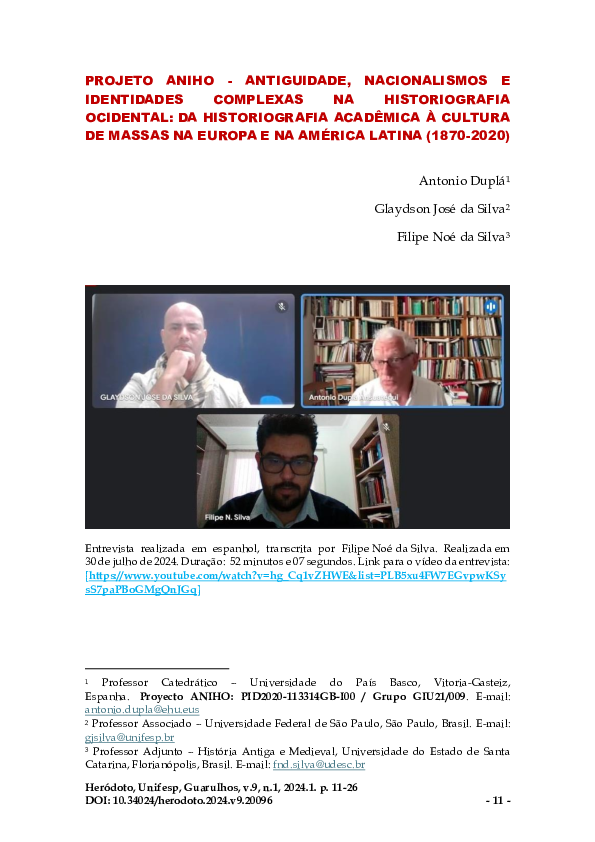 (PDF) PROJETO ANIHO -ANTIGUIDADE, NACIONALISMOS E IDENTIDADES COMPLEXAS ...