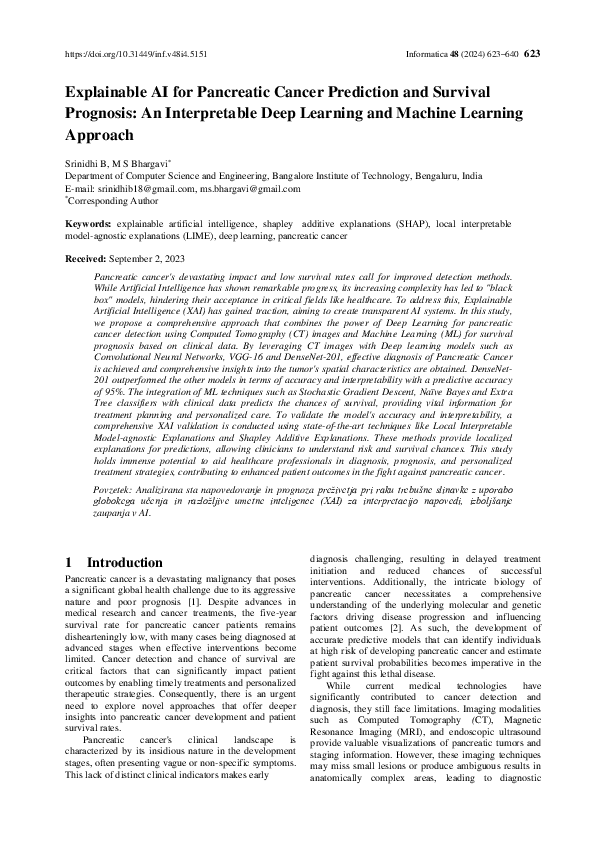 Pdf Explainable Ai For Pancreatic Cancer Prediction And Survival Prognosis An Interpretable