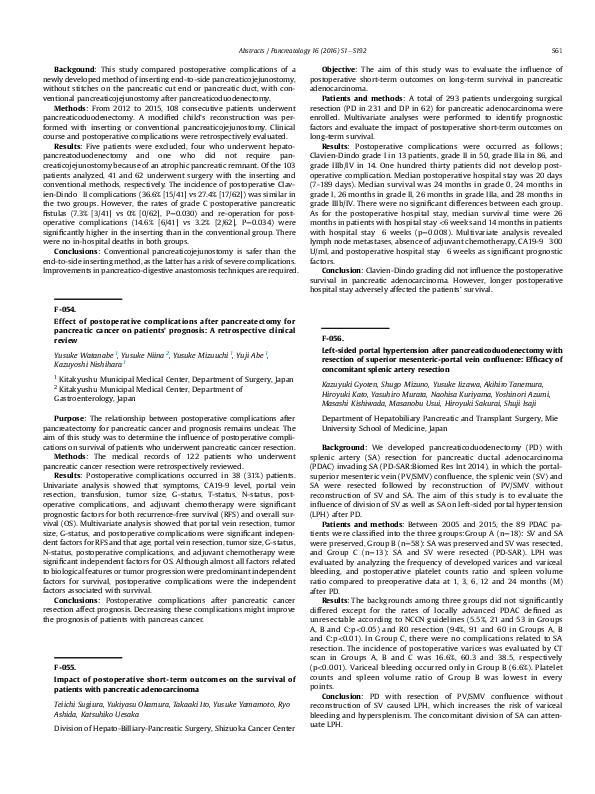 (PDF) Left-sided portal hypertension after pancreaticoduodenectomy with ...