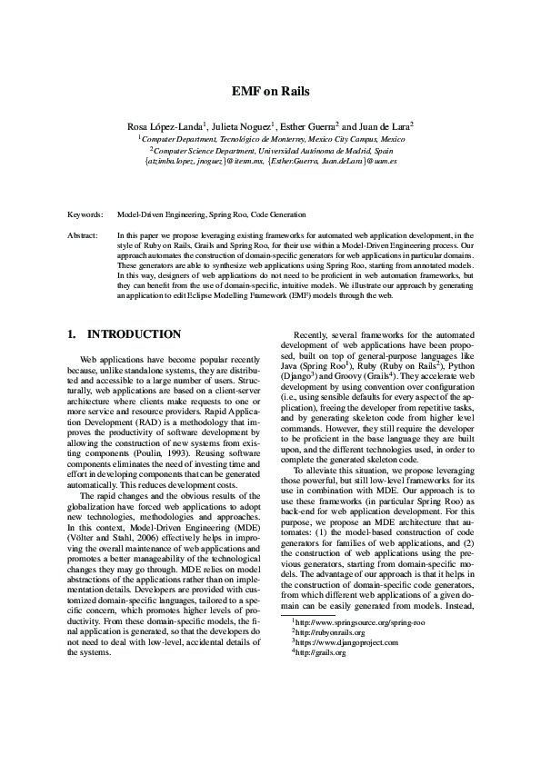 (PDF) EMF on Rails