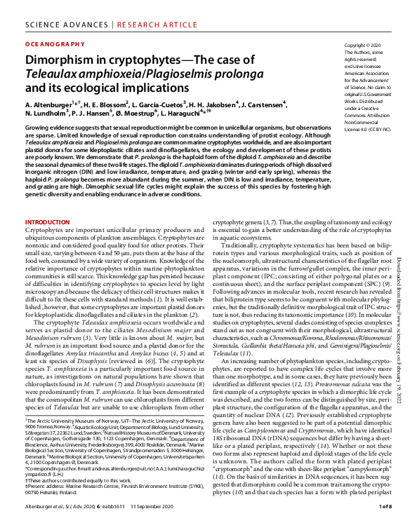 (PDF) Dimorphism in cryptophytes—The case of Teleaulax amphioxeia ...