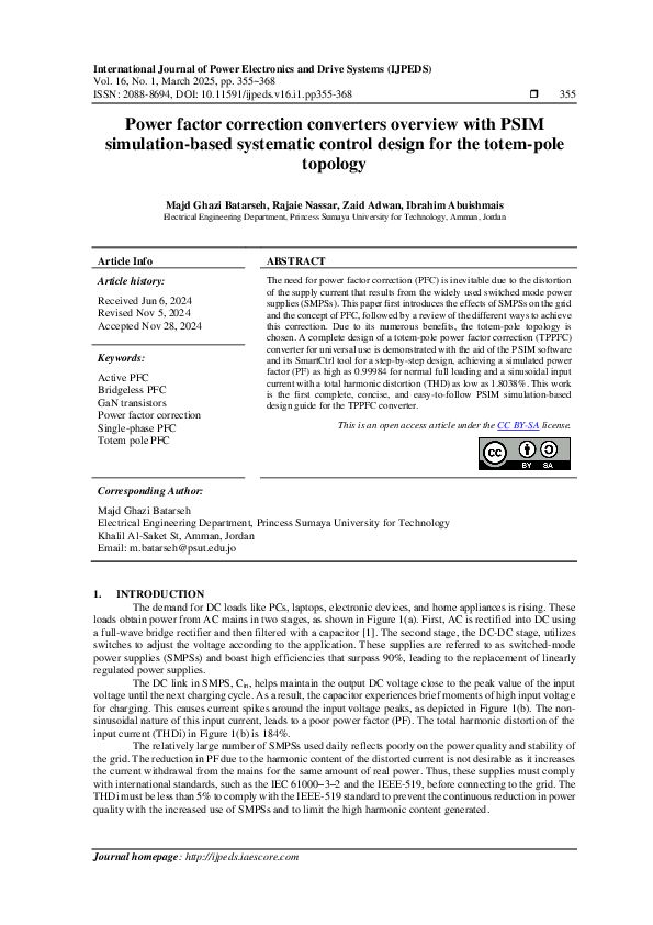 (PDF) Power factor correction converters overview with PSIM simulation ...
