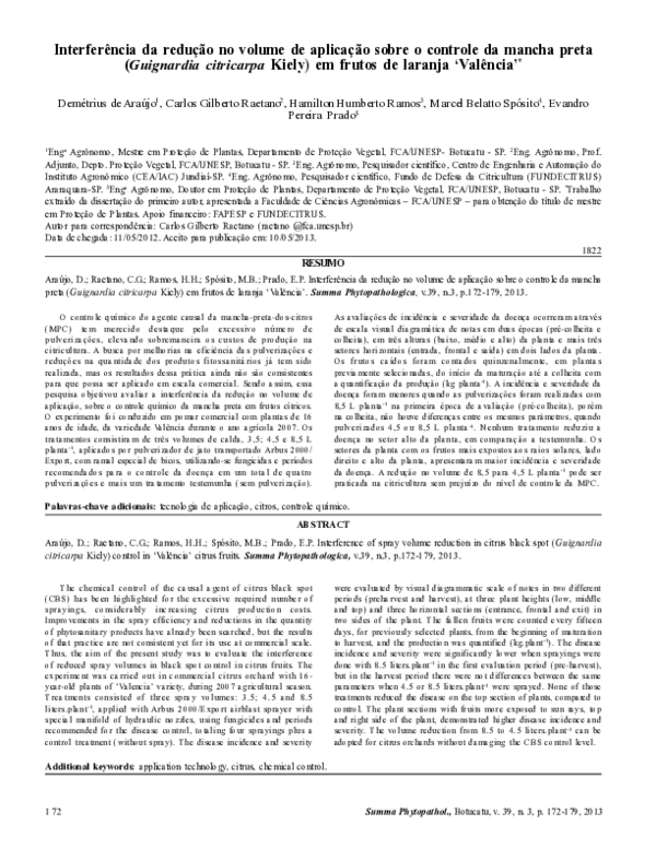 (PDF) Interferência da redução no volume de aplicação sobre o controle ...