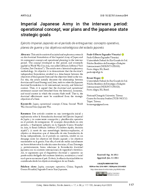 (PDF) Imperial Japanese Army in the interwars period: operational ...