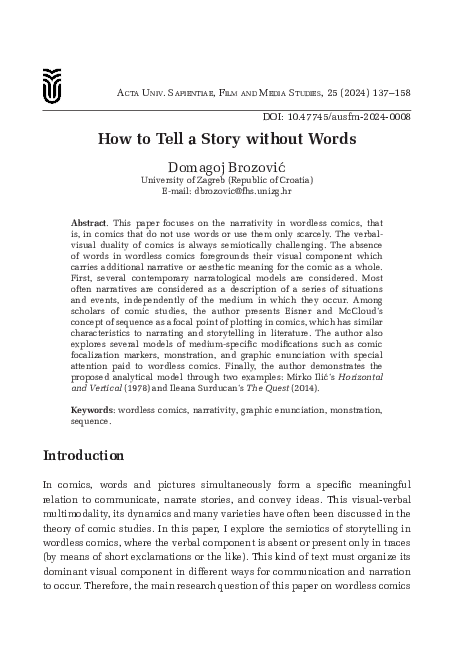 (PDF) How to Tell a Story without Words