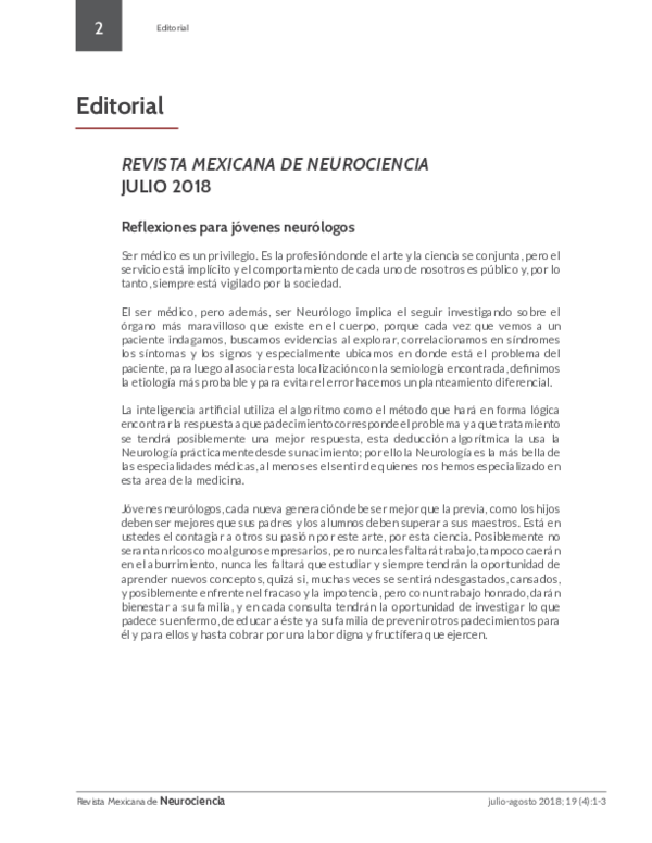 (PDF) Carta Editorial, Dr. Ildefonso Rodríguez Leyva