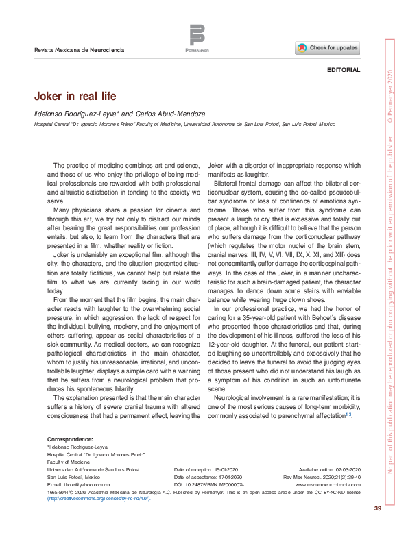 (PDF) Joker in real life