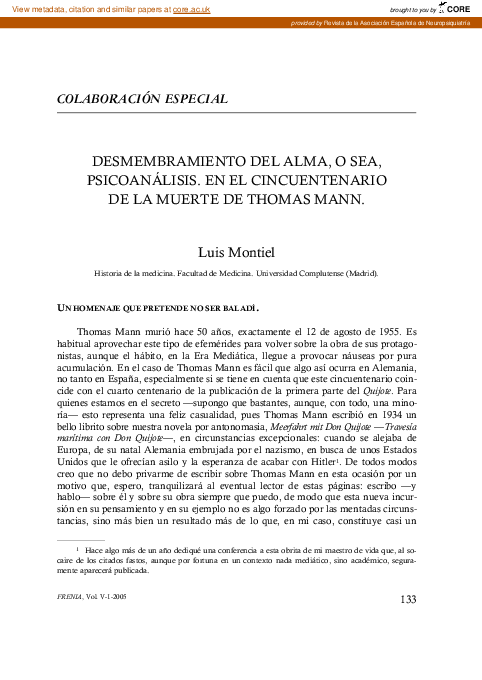 (PDF) Desmembramiento del alma, o sea, psicoanálisis: en el ...