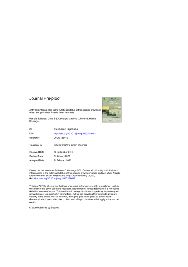 (PDF) Anthropic interferences in the nutritional status of tree species ...