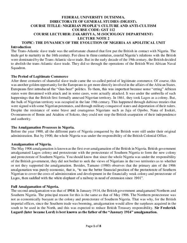 (PDF) GST 112 LECTURE NOTE 2