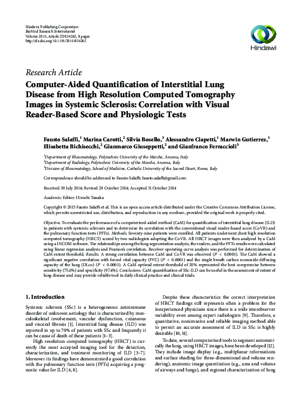(PDF) Computer-Aided Quantification of Interstitial Lung Disease from High Resolution Computed ...