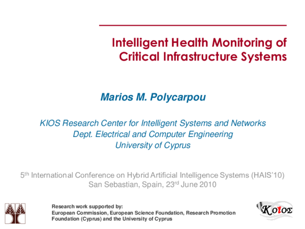 (PDF) Intelligent Health Monitoring of Critical Infrastructure Systems