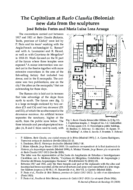 (PDF) The Capitolium at Baelo Claudia (Bolonia): new data from the ...