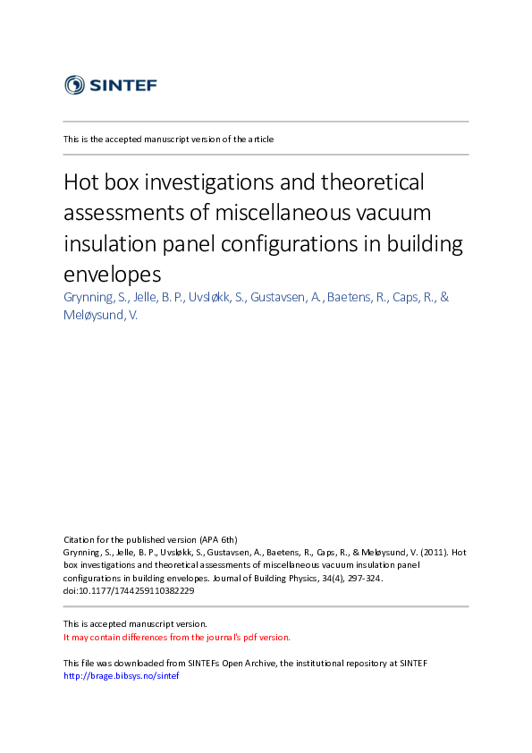 (PDF) Hot box investigations and theoretical assessments of ...