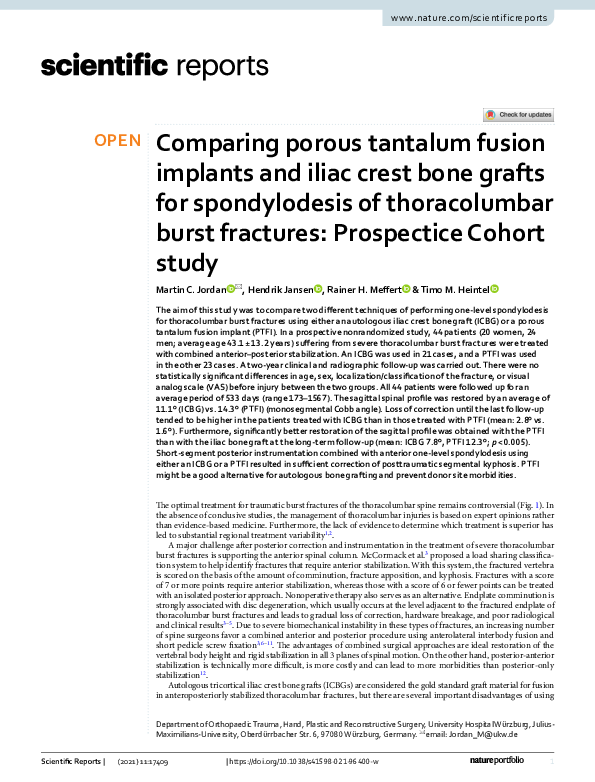 (PDF) Comparing porous tantalum fusion implants and iliac crest bone ...
