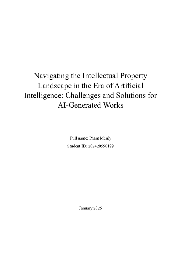 (PDF) Navigating the Intellectual Property Landscape in the Era of ...