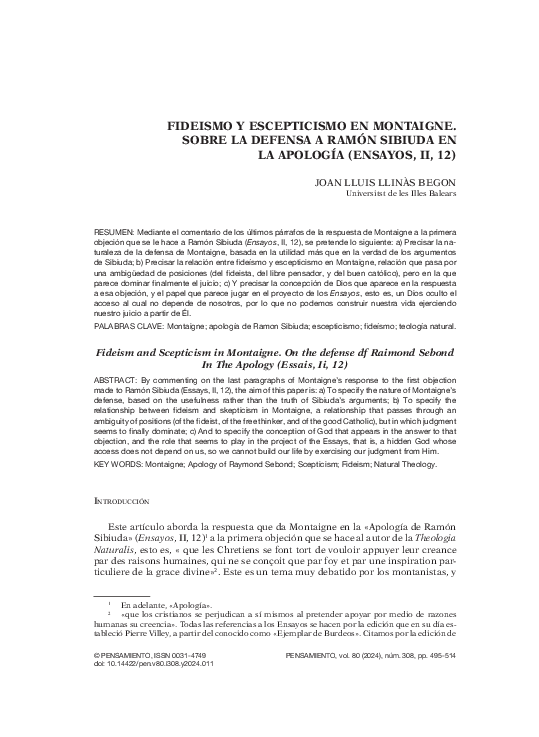 (PDF) ESTUDIOS, NOTAS, TEXTOS Y COMENTARIOS FIDEISMO Y ESCEPTICISMO EN ...