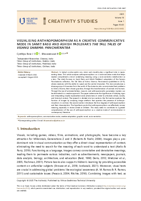 (PDF) VISUALISING ANTHROPOMORPHISM AS A CREATIVE COMMUNICATIVE MODE IN ...