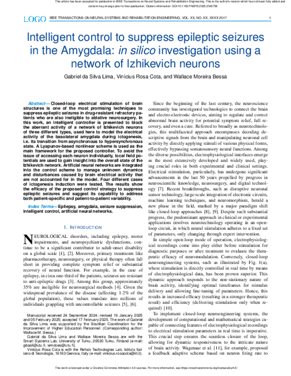 (PDF) Intelligent control to suppress epileptic seizures in the ...