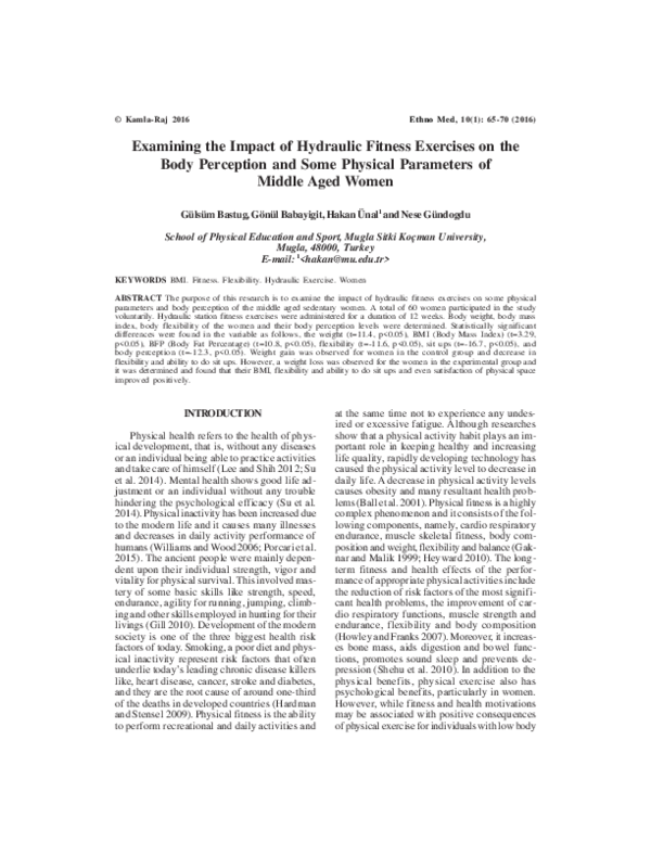 (PDF) Examining the Impact of Hydraulic Fitness Exercises on the Body ...