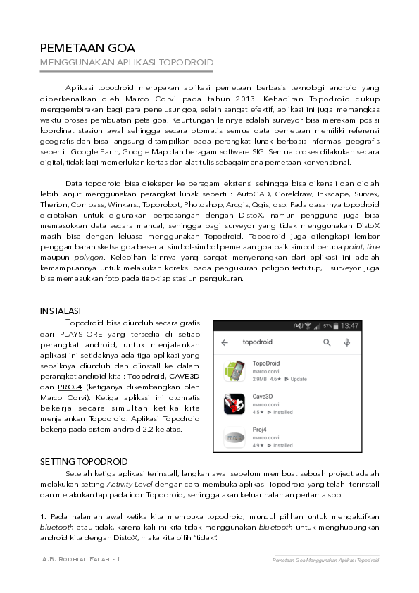 (PDF) Pemetaan Goa -Topodroid