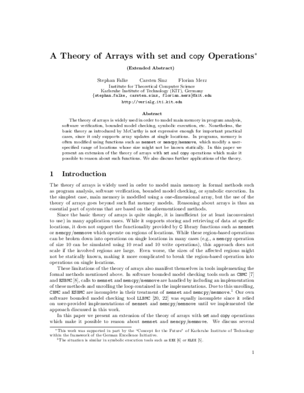 (PDF) A Theory of Arrays with set and copy Operations