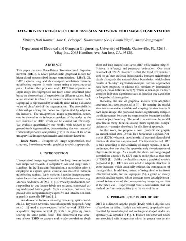 (PDF) Data-driven tree-structured Bayesian network for image segmentation