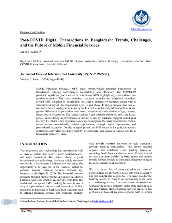 (PDF) Post-COVID Digital Transactions in Bangladesh: Trends, Challenges ...