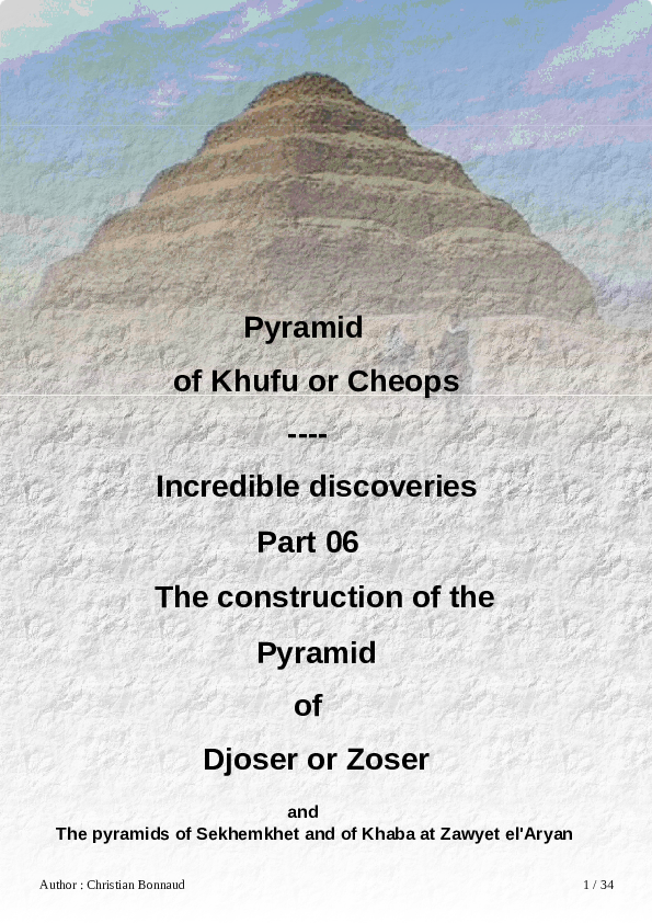 (PDF) Pyramid of Khufu or Cheops - part 06 - The construction of the ...