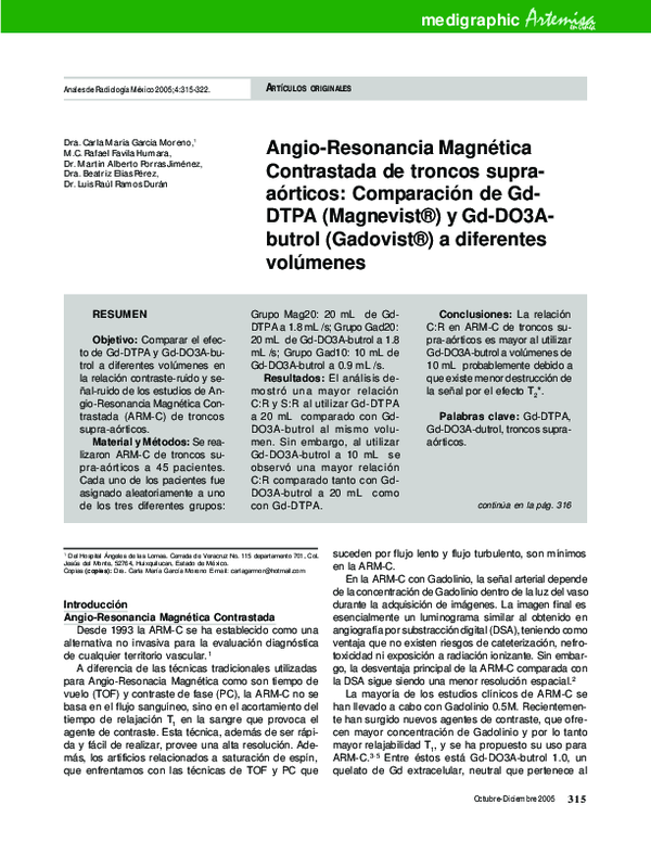 (PDF) Angio-Resonancia Magnética Contrastada de troncos supra-aórticos ...