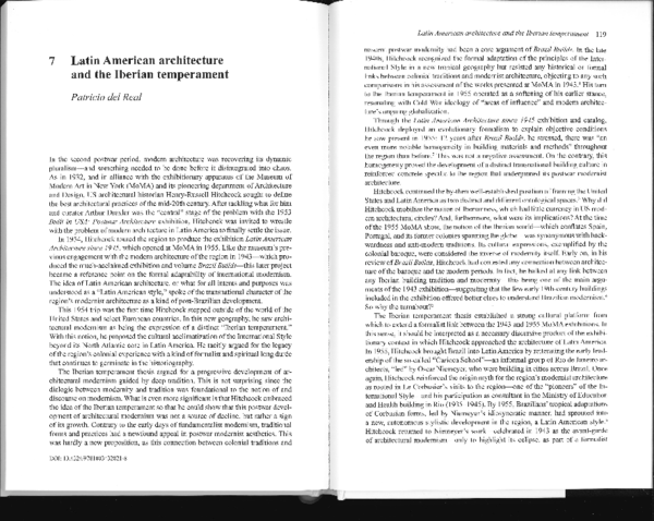 (PDF) Latin American Architecture and the Iberian Temperament