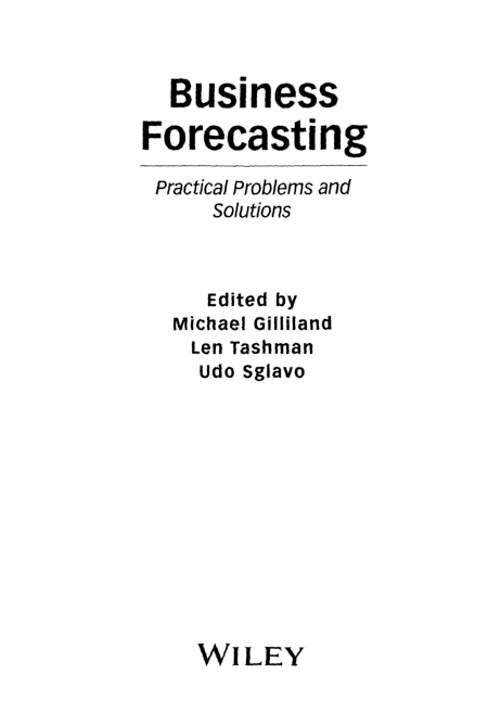 (PDF) Business Forecasting: Practical Problems and Solutions