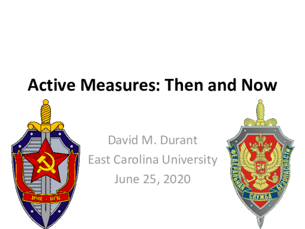 (PDF) Active Measures: Then and Now