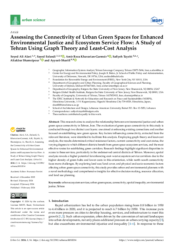 (PDF) Assessing the Connectivity of Urban Green Spaces for Enhanced ...